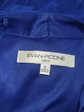 Evan Picone | Dresses | Evan Picone Royal Blue Halter Vneck Midlength ...